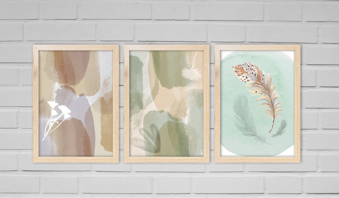 Soft Colors 3-posters-set Wall Art, Digital Printable Digital Download ...