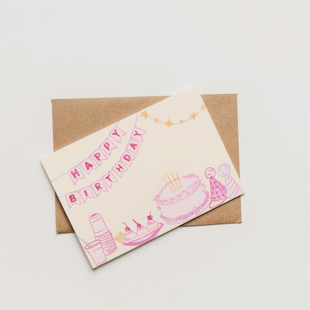 Cute Birthday Card | Whimsical Design | Printable Happy Birthday ...
