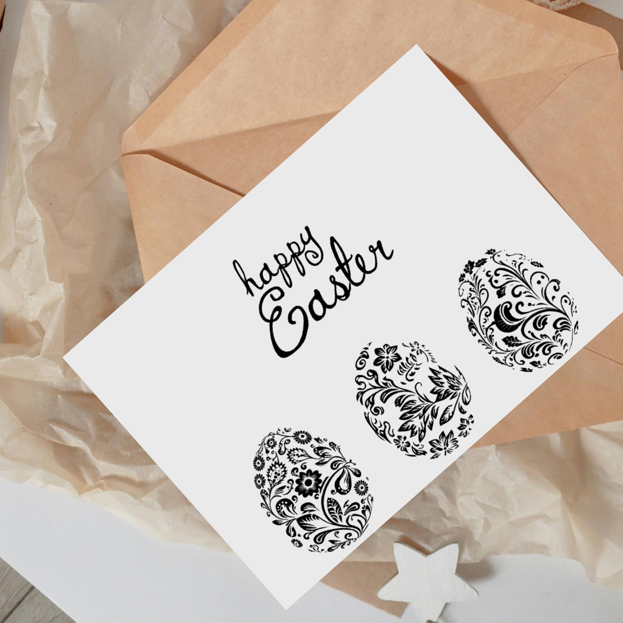 Minimalist Black and White Printable Easter Card | Simple and Classic ...