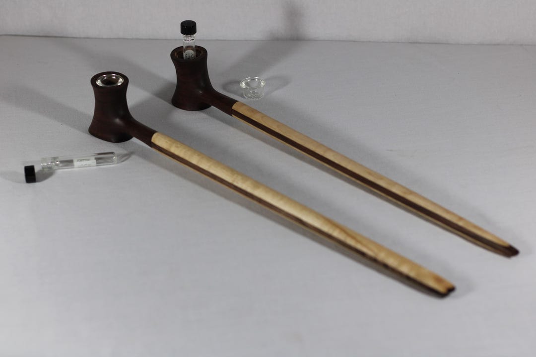 Native American Wood and Glass Peace Pipe - the Chief | Smoking Pipe ...