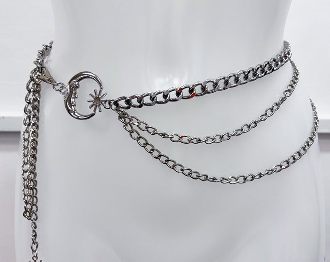 Metal Moon Renaissance Belt Chain Belt Tarot Belt Medieval Belt ...