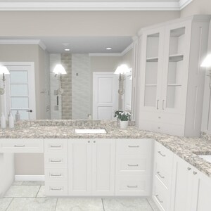 3D Rendering Visuals for Full Bathroom Remodel, Professional Interior ...