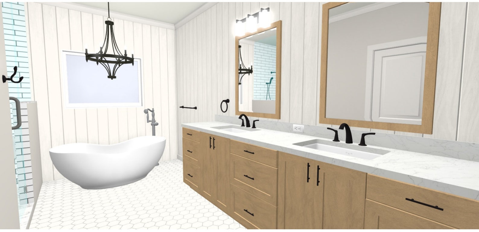 3D Rendering Visuals for Full Bathroom Remodel, Professional Interior ...