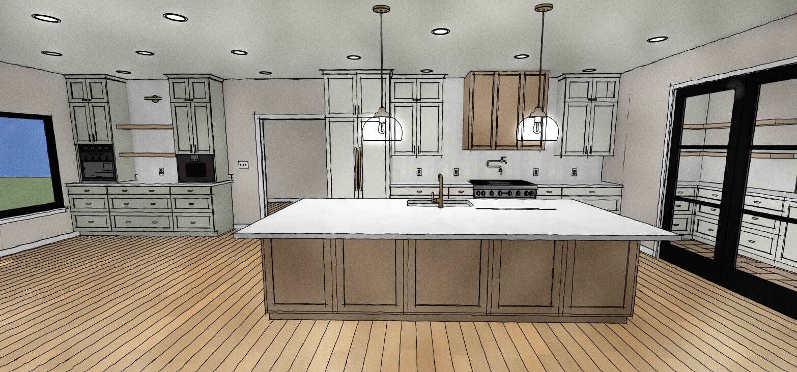 3D Rendering Visuals for Kitchen Remodel, Professional Interior Design ...