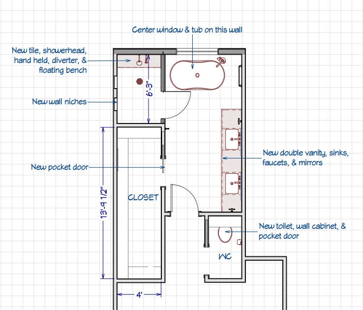 3D Rendering Visuals for Full Bathroom Remodel, Professional Interior ...