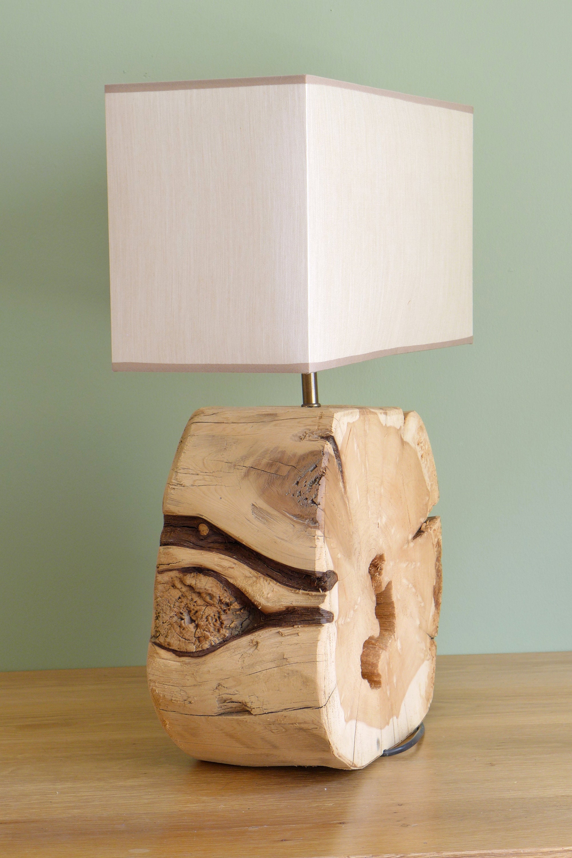 Reclaimed Wood Table Lamp Farmhouse Lighting Juniper Wood Desk - Etsy
