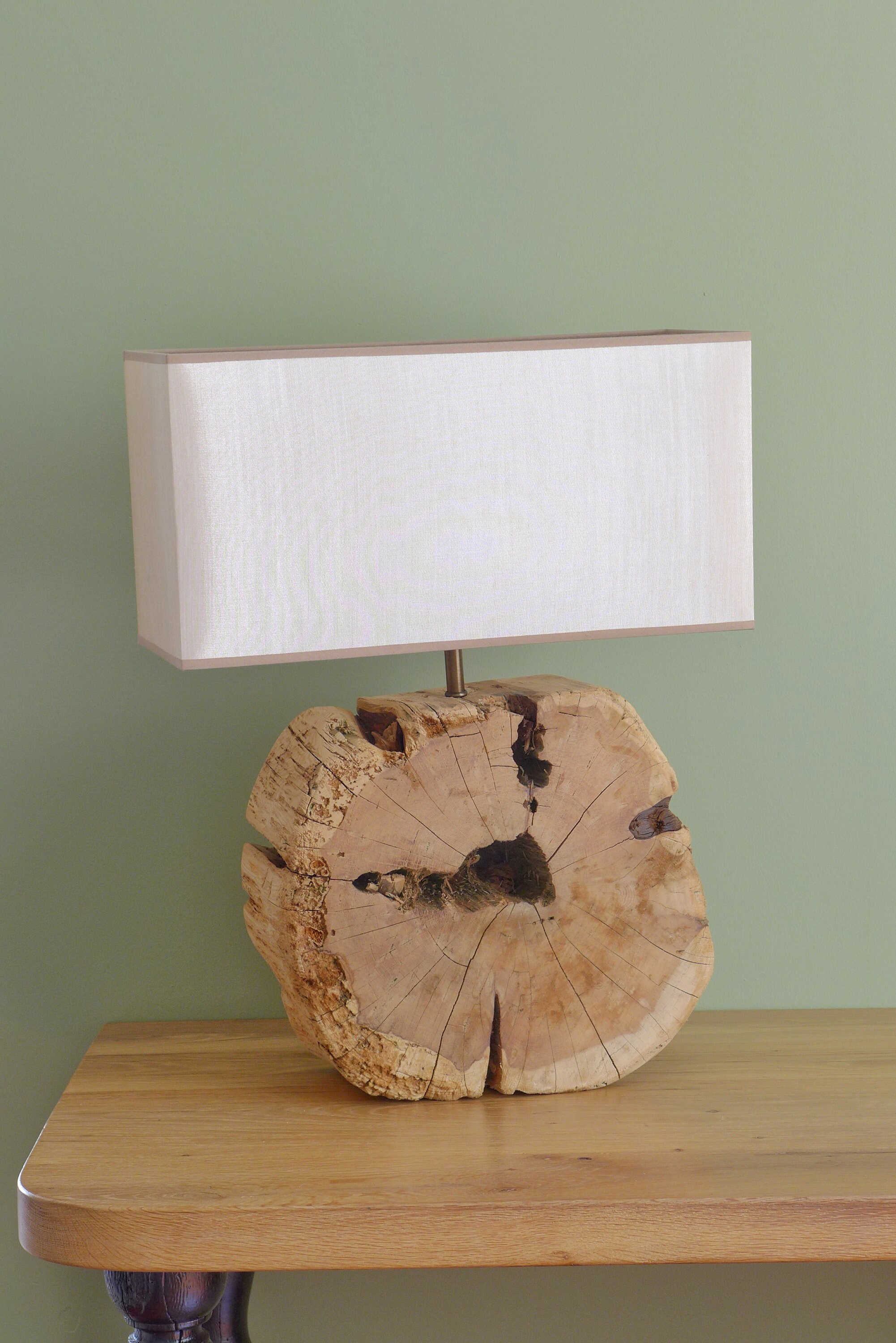 Reclaimed Wood Table Lamp Farmhouse Lighting Juniper Wood Desk - Etsy
