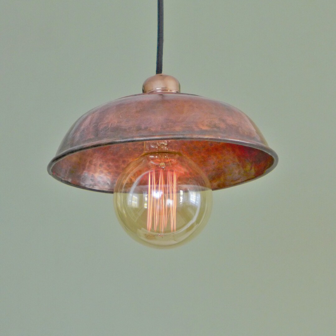 Antique Copper Bath Bowl Pendant Light Copper Pendant Light Copper ...