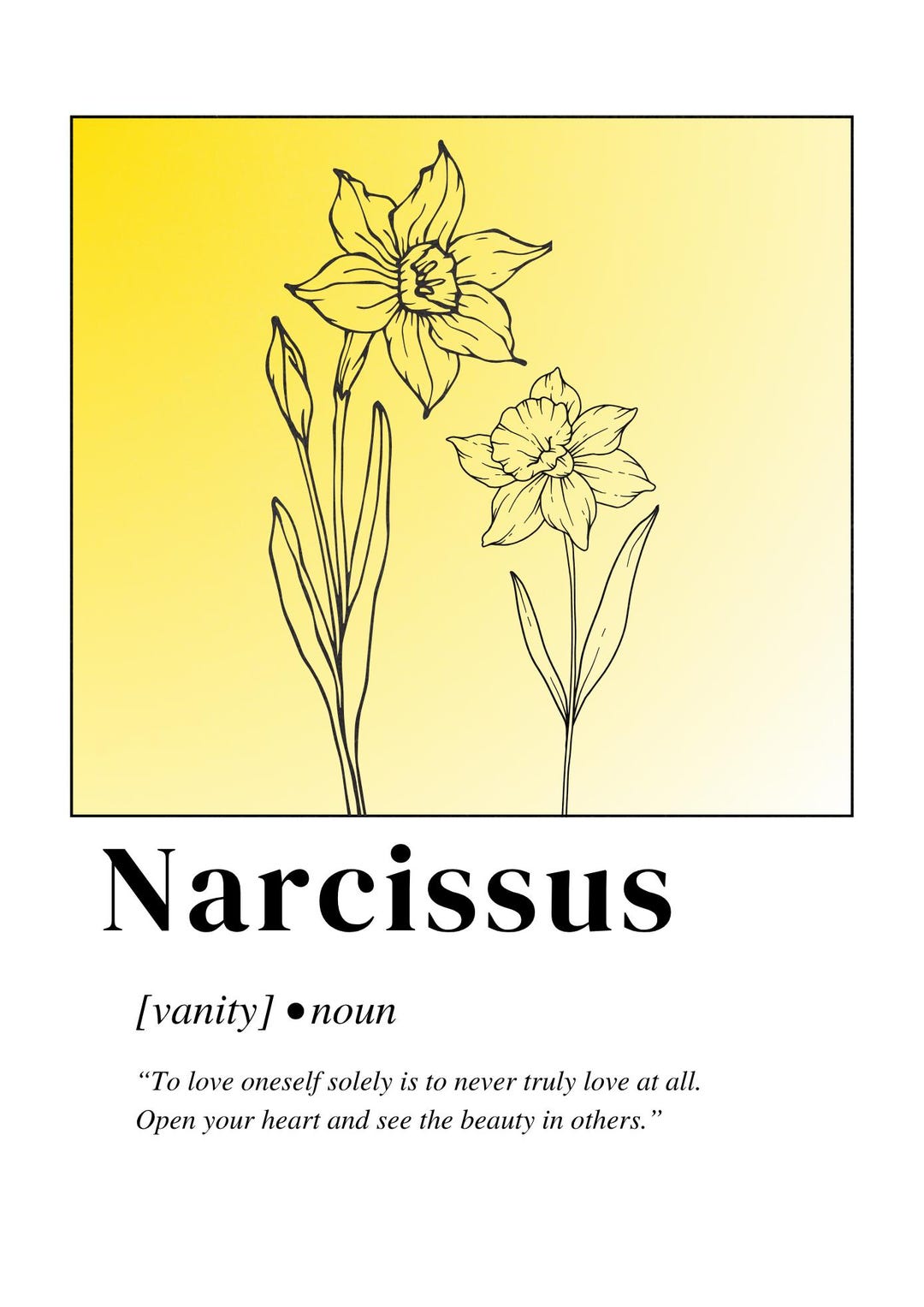 Narcissus: See the Beauty – Greek Mythology Digital Art Print - Etsy