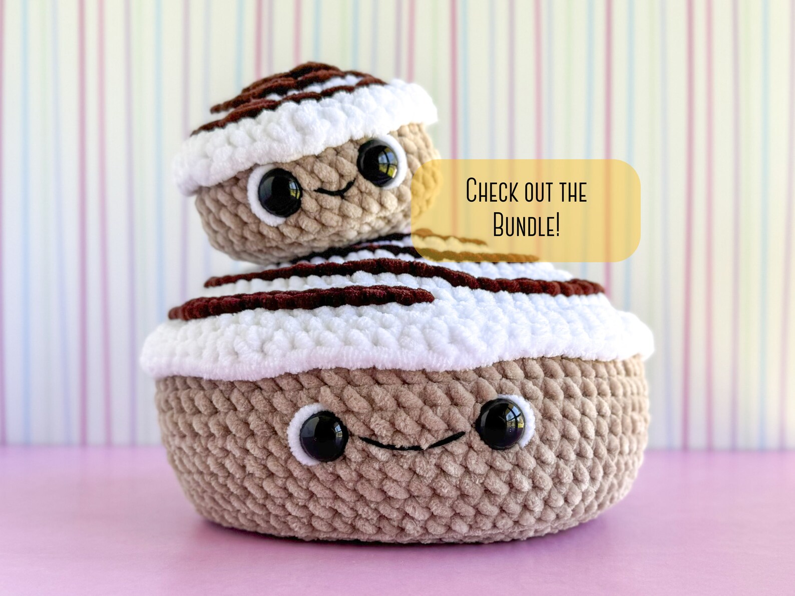 Mini Cinnamon Roll Crochet Pattern, Plush Cinnamon Buns, Sticky Buns ...
