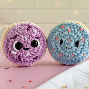 Mini Frosted Sugar Cookie Cookie Crochet Pattern, Plush Mini Cookie ...
