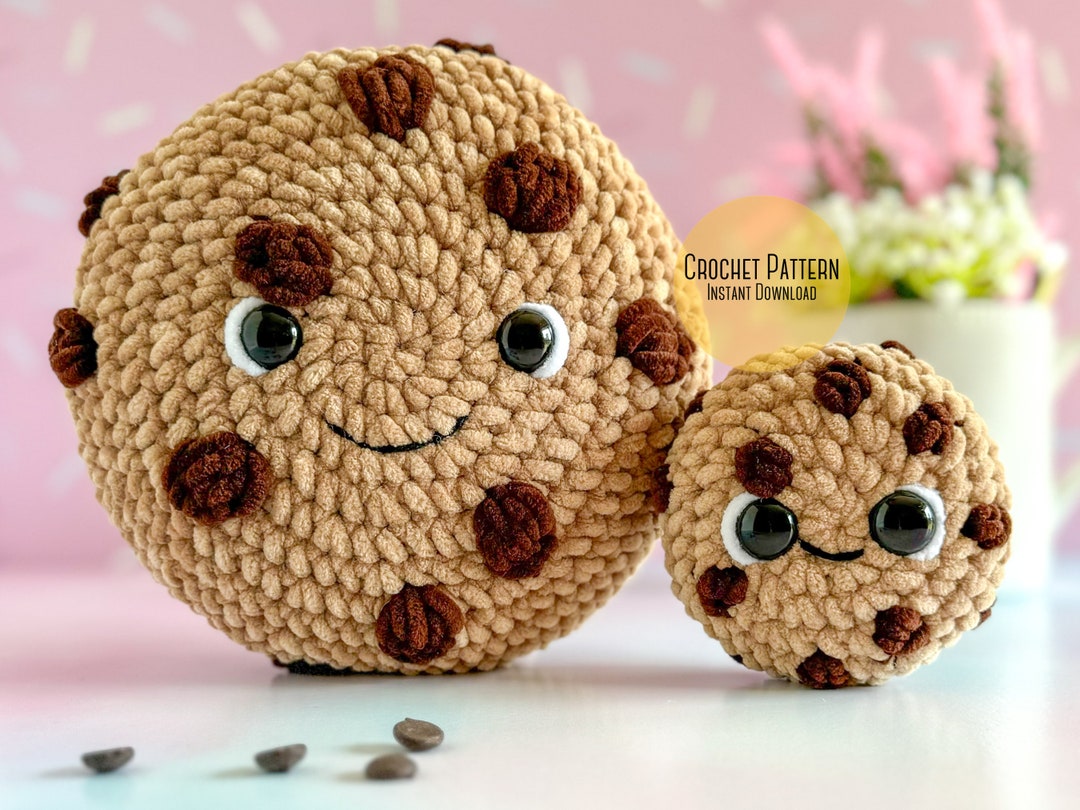 Bundle: Chocolate Chip Cookie Crochet Pattern, Two Plush Cookie ...
