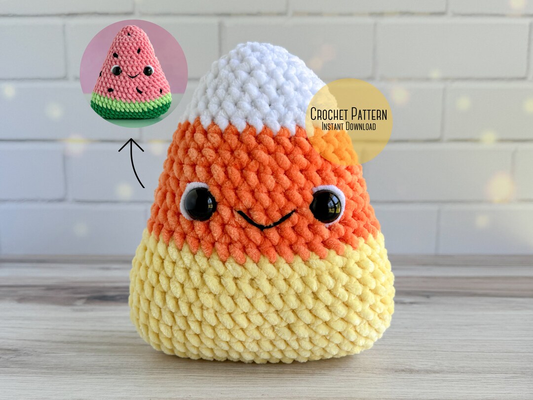 Candy Corn Crochet Pattern, Plushie Halloween Candy, Autumn Candy Corn ...