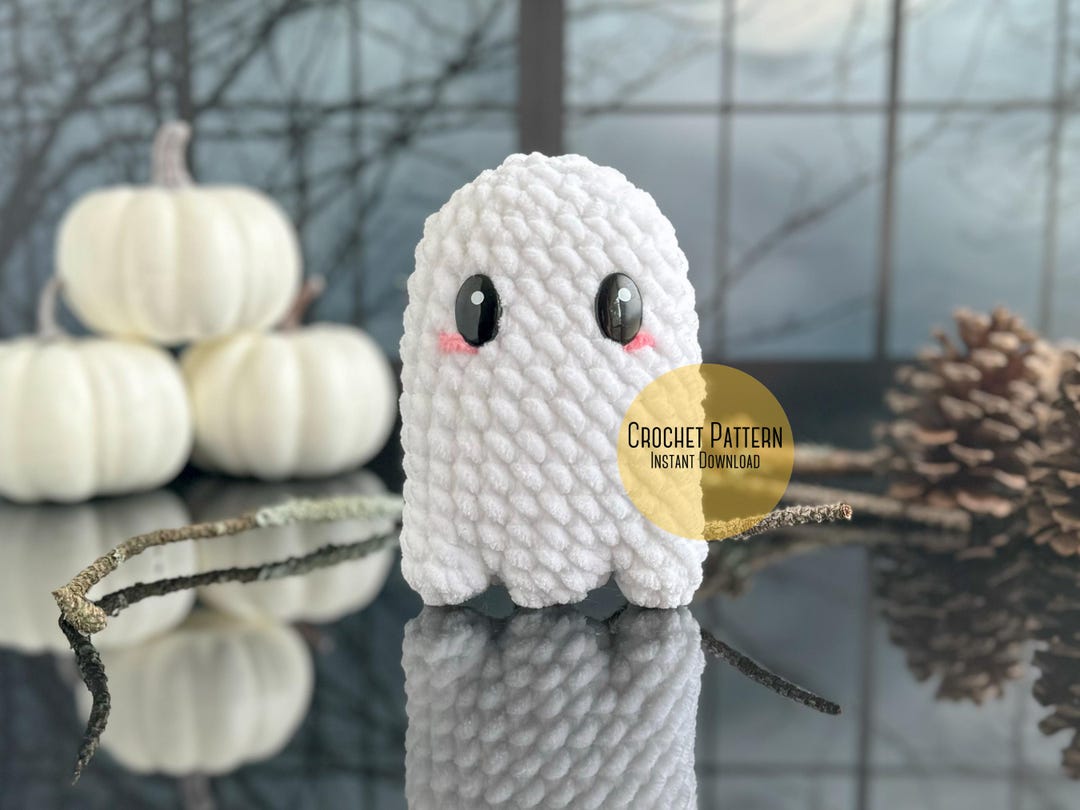 Mini Ghost Crochet Pattern, No Sew Mini Plush Halloween Decor ...