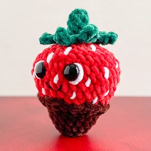 Mini Chocolate Covered Strawberry Plush Valentine Crochet Pattern ...