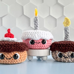 Amigurumi Plush Mini Birthday Cake Crochet Pattern, Mini Cake With ...