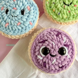 Mini Frosted Sugar Cookie Cookie Crochet Pattern, Plush Mini Cookie ...