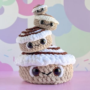 Mini Cinnamon Roll Crochet Pattern, Plush Cinnamon Buns, Sticky Buns ...