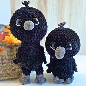 Pattern: Plushie Carolina the Crow Sitting and Standing Version ...