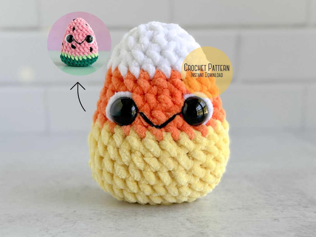 Mini Candy Corn Crochet Pattern, Plush Halloween Mini, Autumn Candy ...
