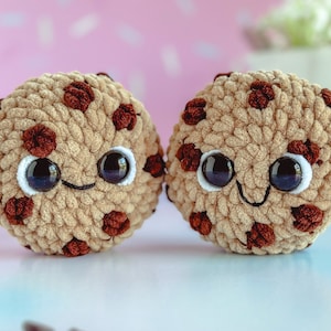 Bundle: Chocolate Chip Cookie Crochet Pattern, Two Plush Cookie ...