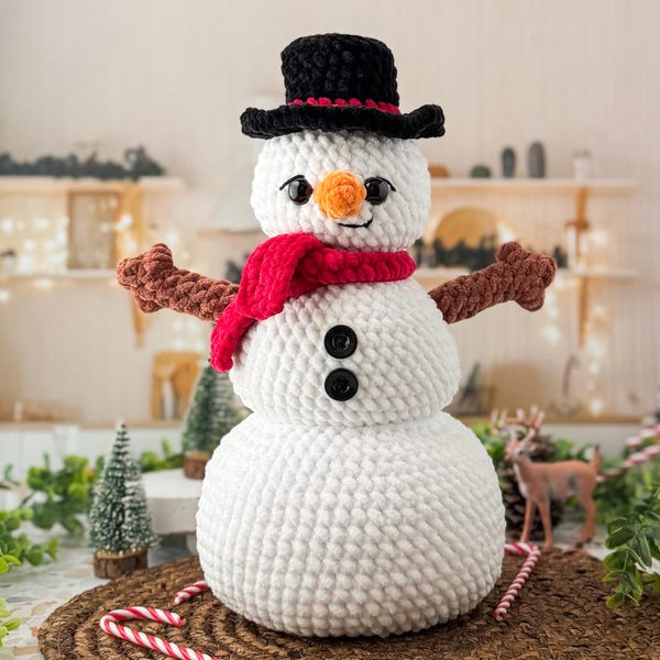 Chenille Snowman - Etsy