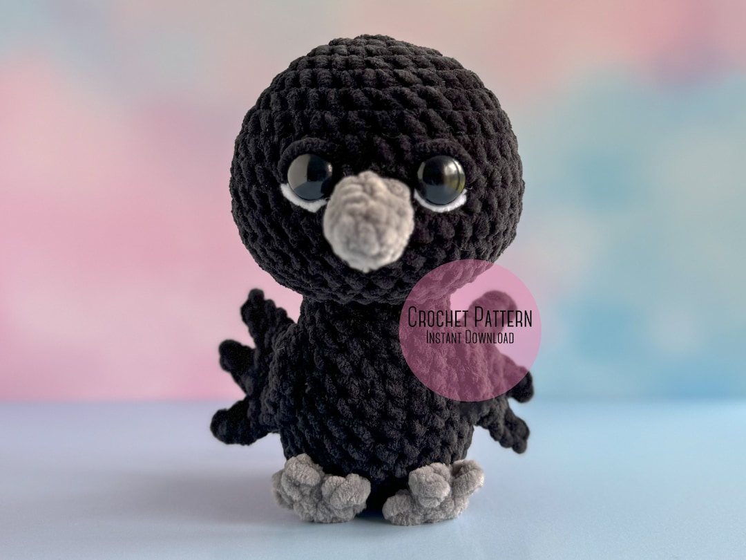 Pattern: Plush Carolina the Crow Pattern, Crochet Crow Pattern ...