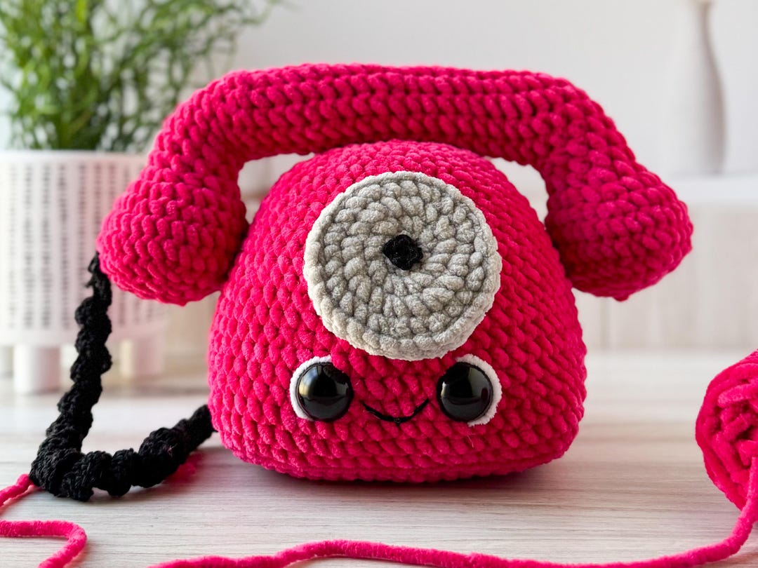 Big Rotary Phone Crochet Pattern – Digital PDF, Retro Amigurumi ...