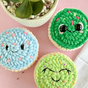 Mini Frosted Sugar Cookie Cookie Crochet Pattern, Plush Mini Cookie ...