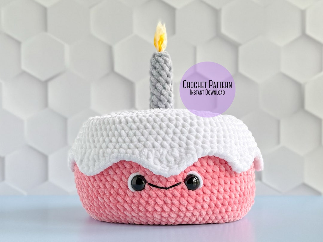 Amigurumi Plush Birthday Cake Crochet Pattern, Birthday Cake With ...