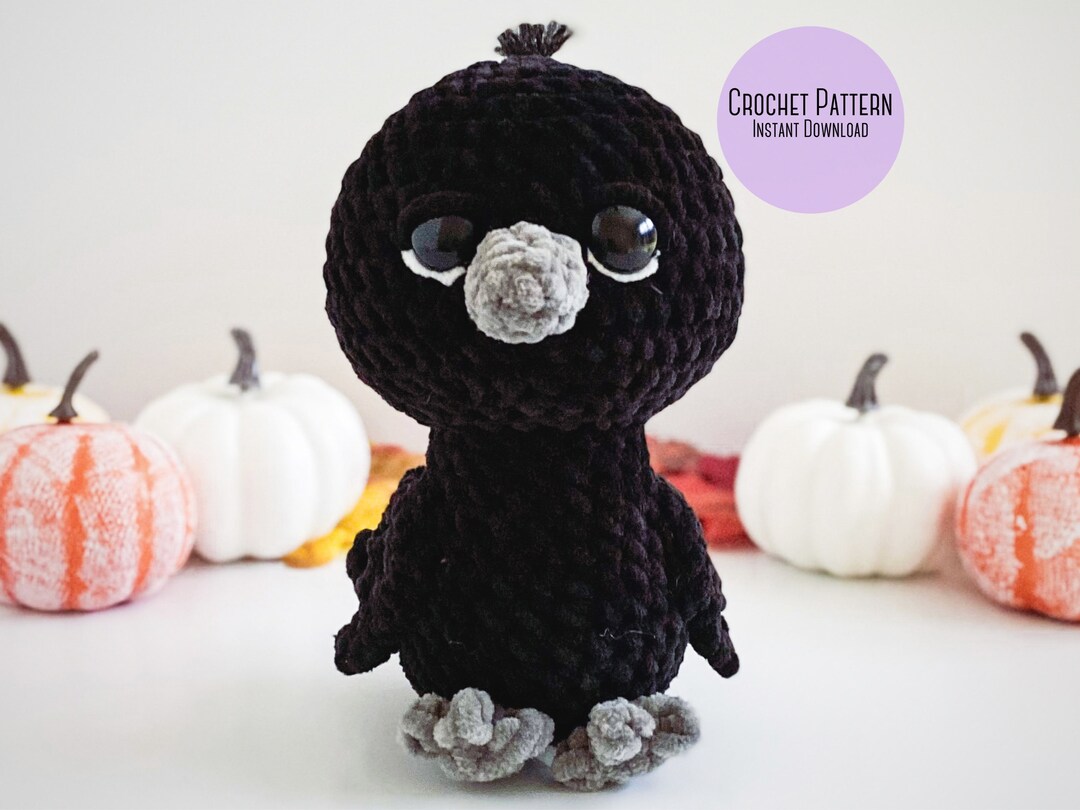 Pattern: Plushie Carolina the Crow Sitting and Standing Version ...