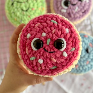 Mini Frosted Sugar Cookie Cookie Crochet Pattern, Plush Mini Cookie ...