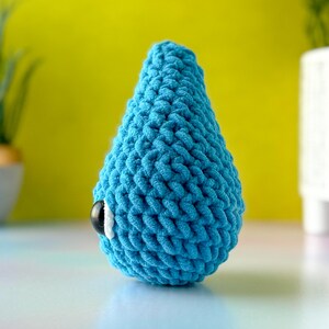 Mini Raindrop Plush Crochet Pattern, No Sew Amigurumi Pattern for ...