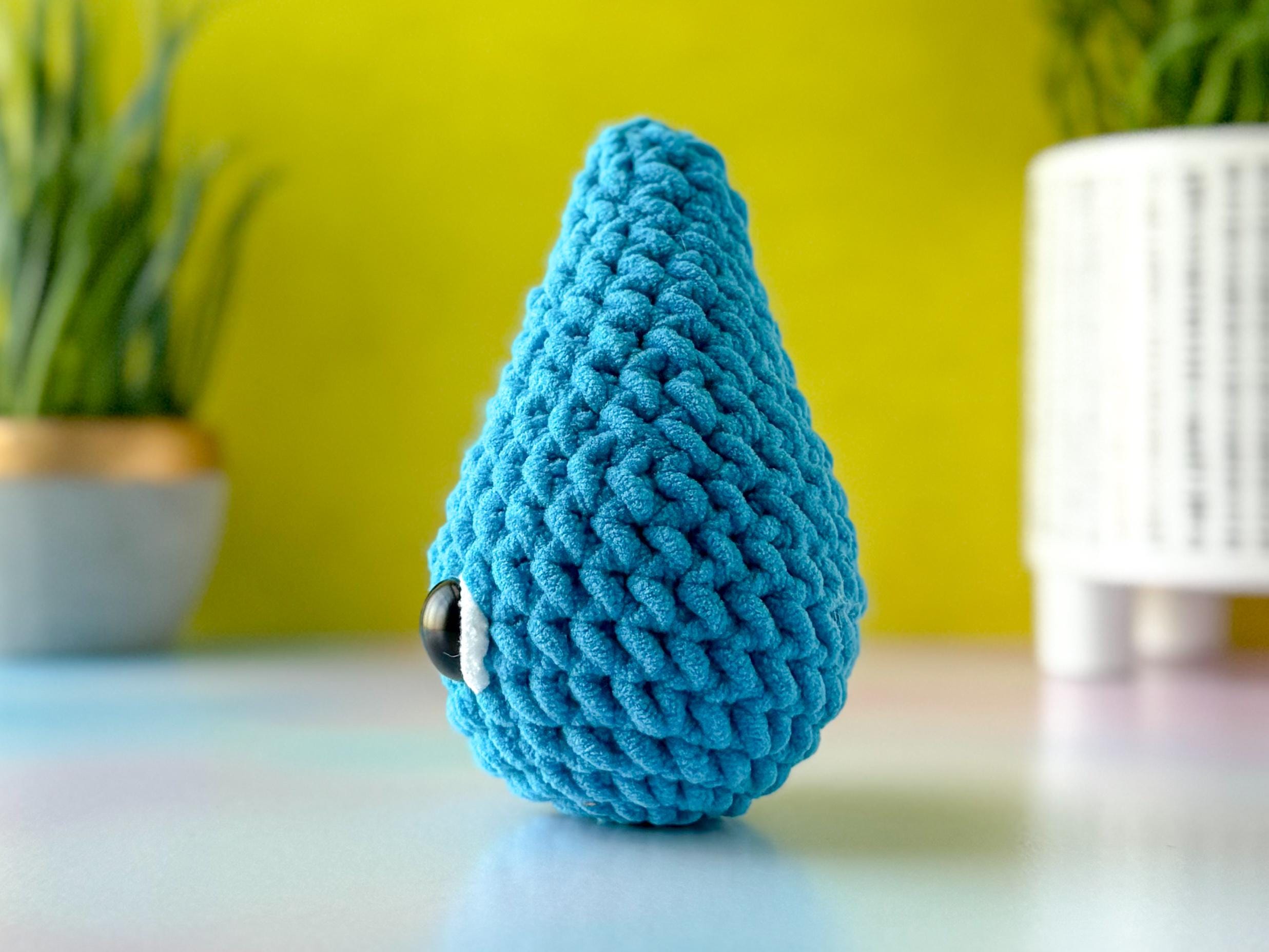 Mini Raindrop Plush Crochet Pattern, No Sew Amigurumi Pattern for ...