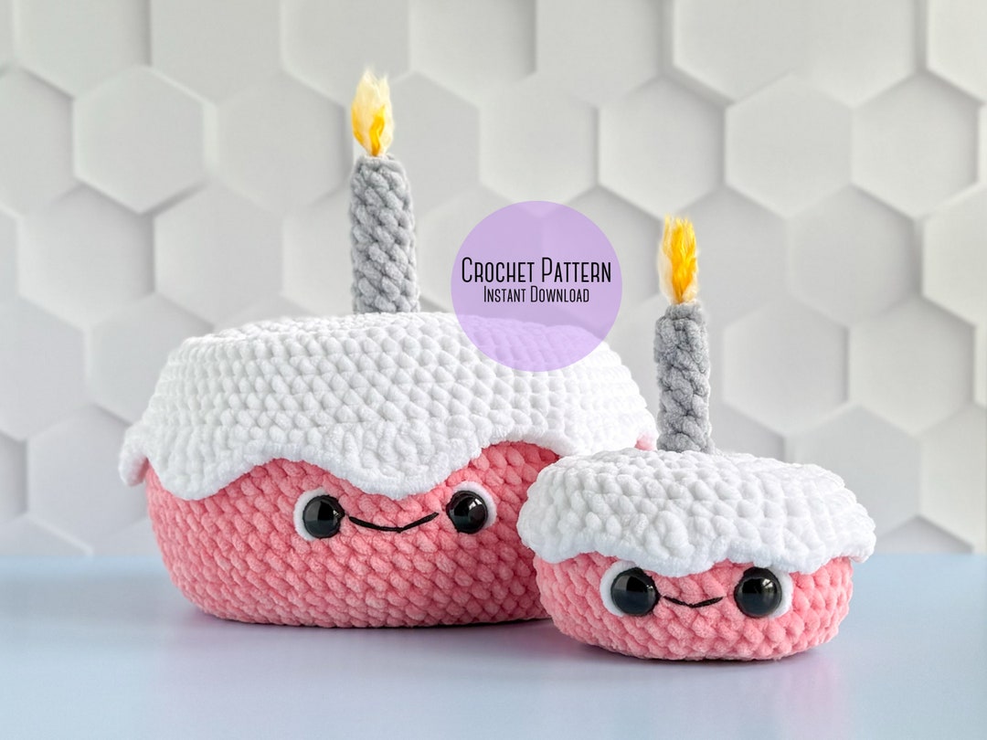 Amigurumi Plush Birthday Cake Crochet Pattern Bundle, Mini Birthday ...