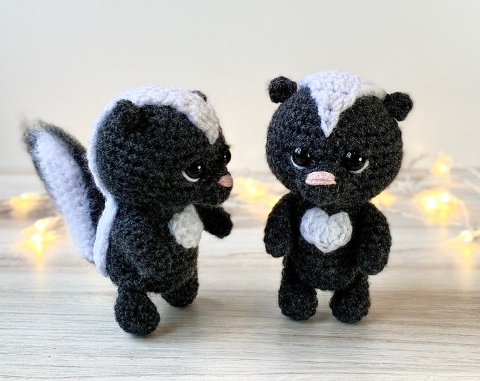 Pattern: Sean the Skunk, Crochet Pattern With Fluffy Tail Option ...