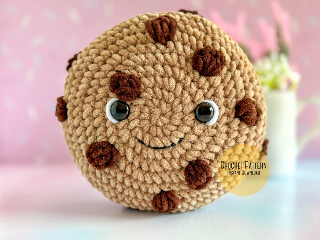 Big Chocolate Chip Cookie Crochet Pattern, Plush Cookie Pattern ...