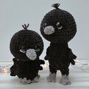 Pattern: Plushie Carolina the Crow Sitting and Standing Version ...
