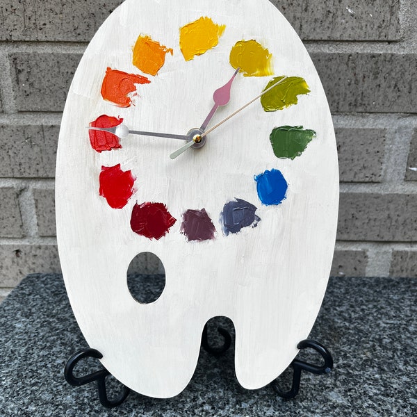 Artist Palette Clock - Etsy