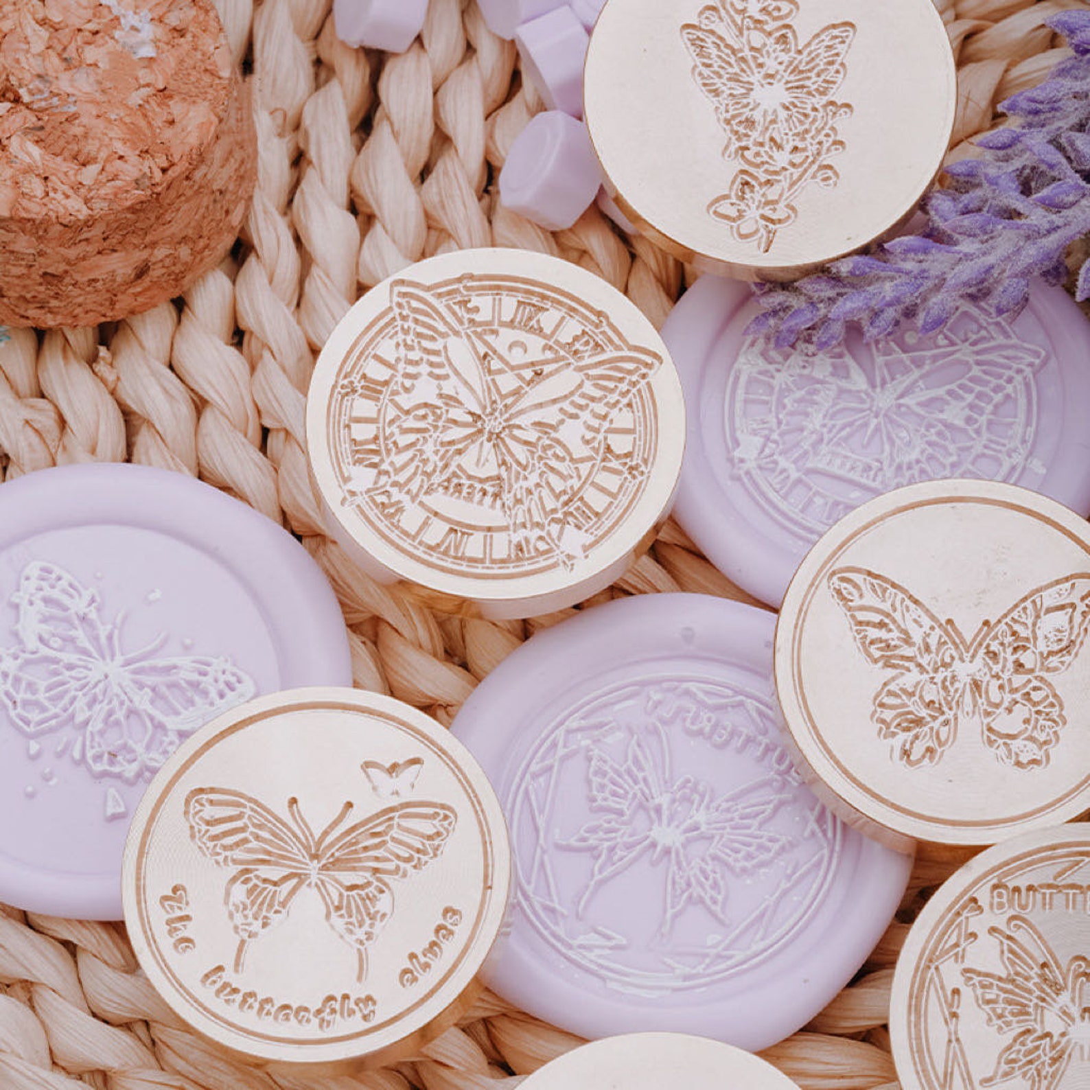 Butterfly Design Wax Seal Stamp, Wedding Invitation, Personalised Stamp ...