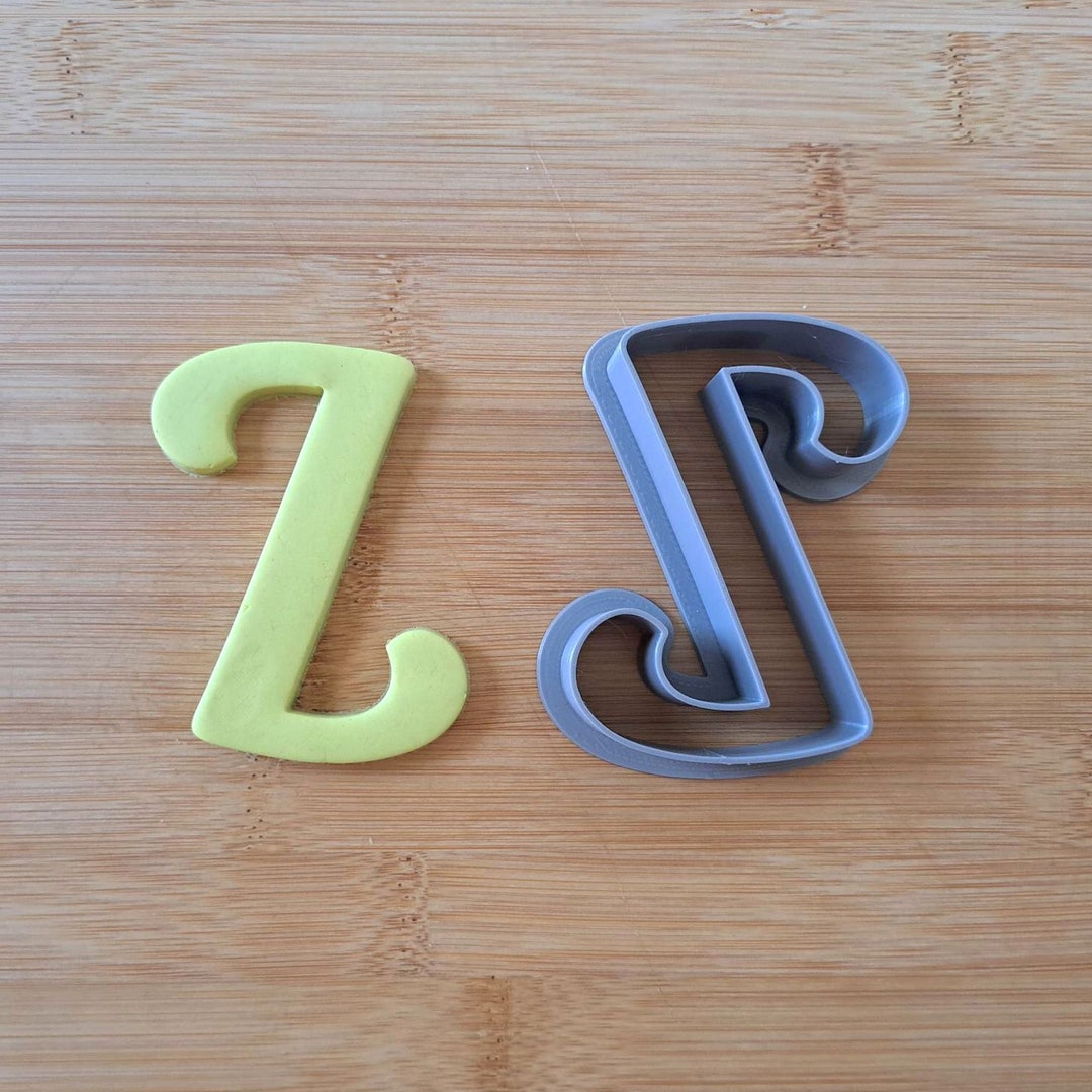 Uniquely Shaped Letter Z Cookie Cutter. Initials Plaque Biscuit. 3D ...