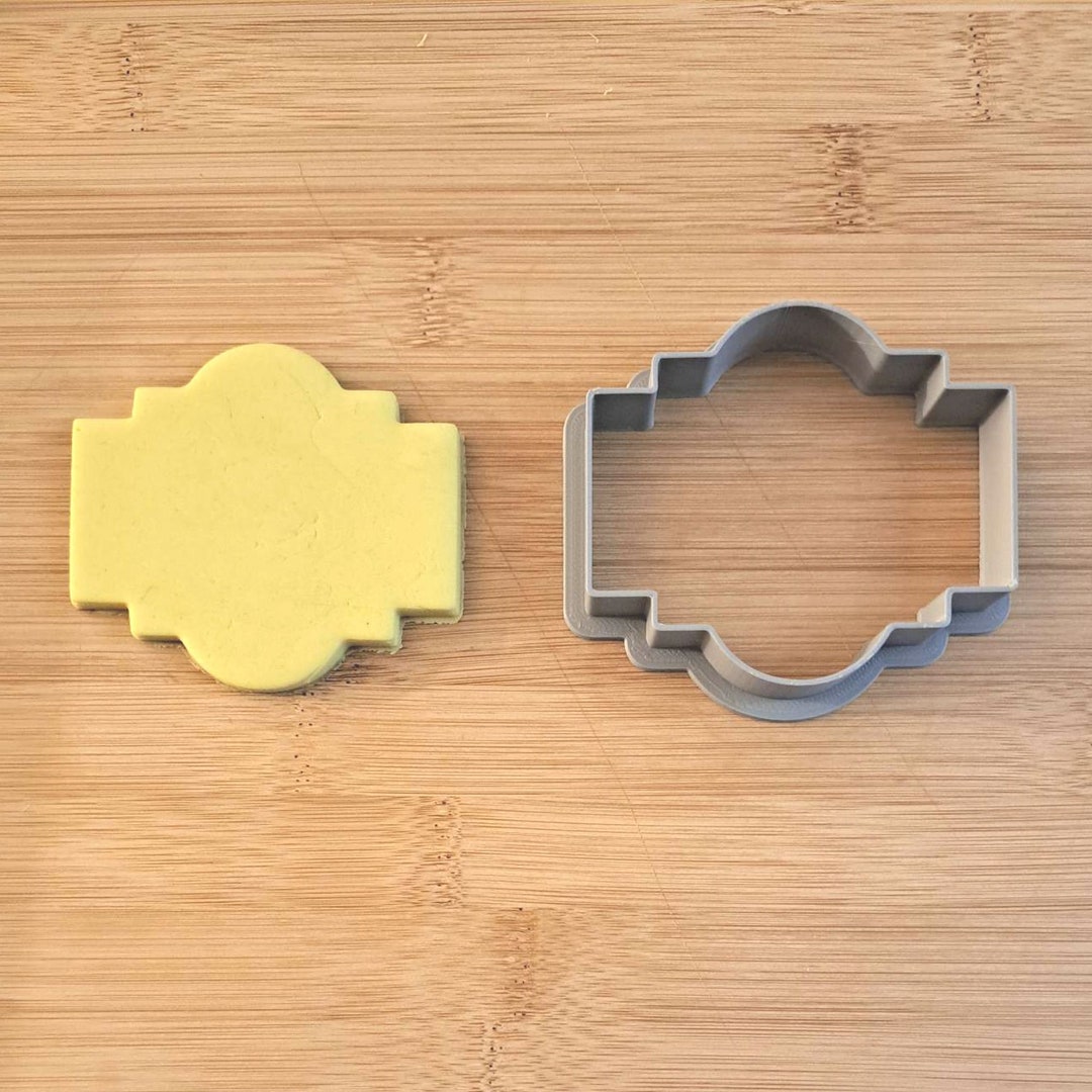 Antique Plaque Shape Cookie Cutter. Message Plaque Biscuit. 3D Printed ...
