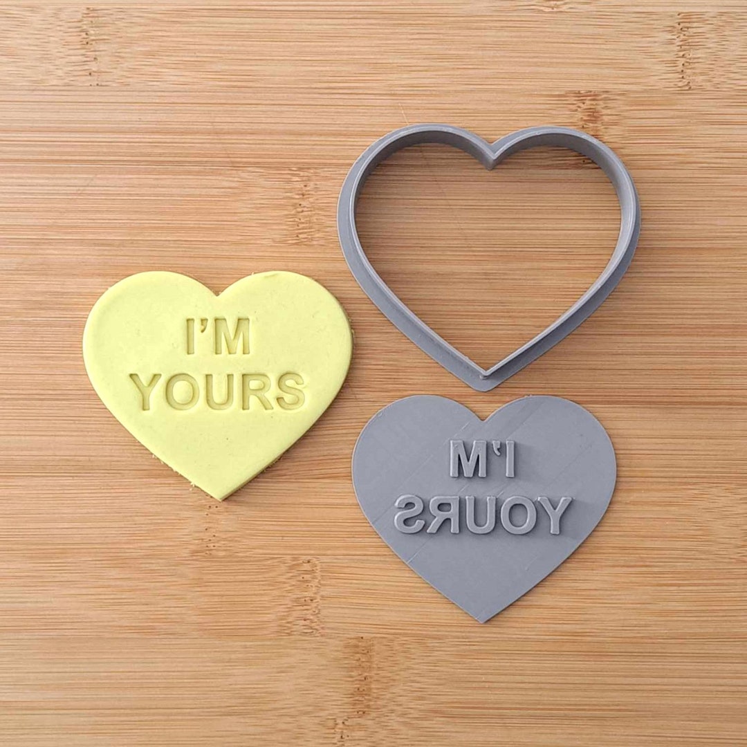 Conversation Candy Hearts for Valentine's Day Cookie Cutter & Stamp ...