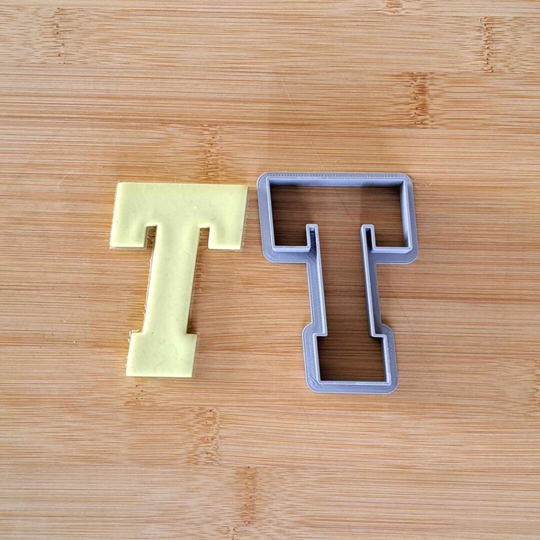 Unique Varsity Sports Letter T Cookie Cutter. Letterman's Jacket ...