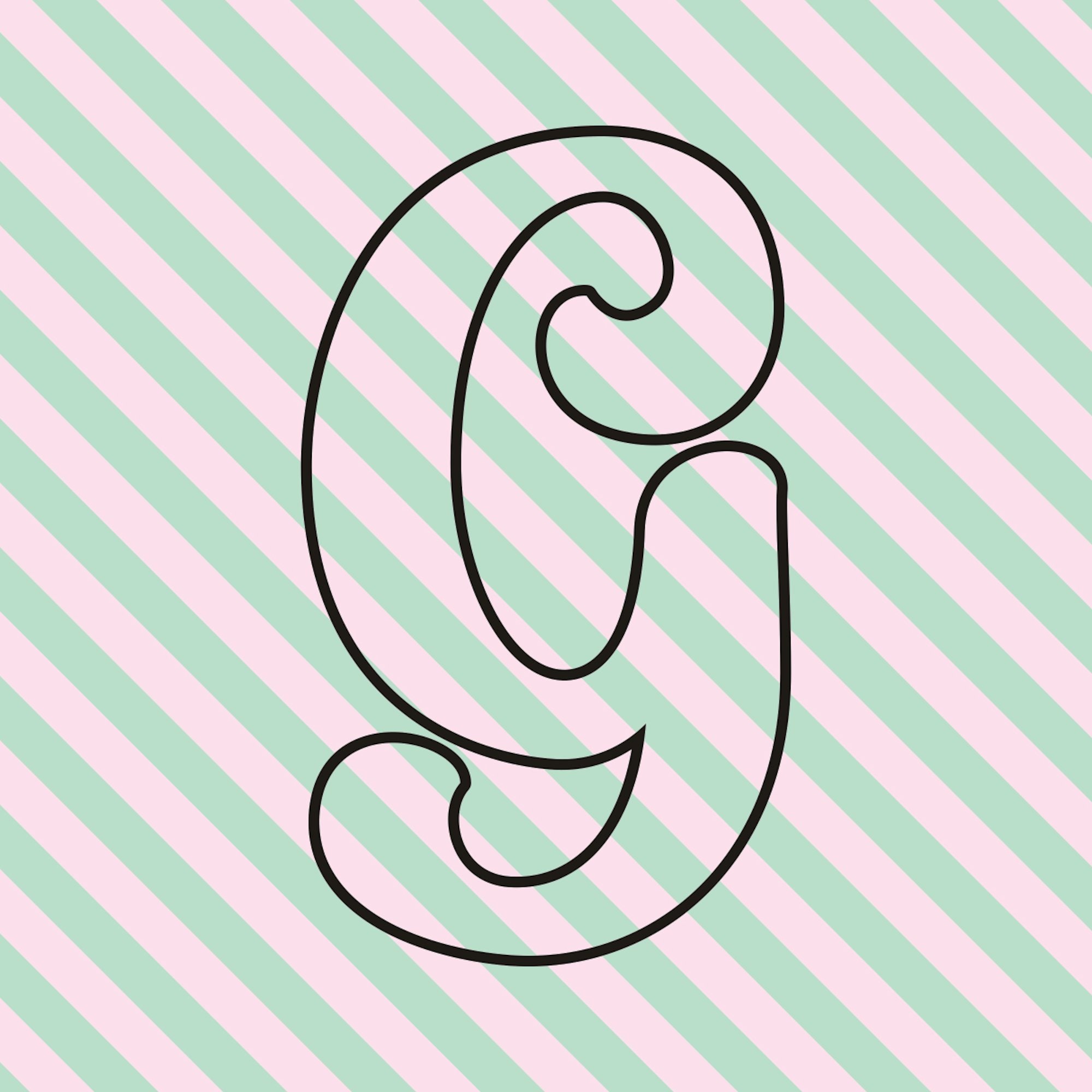 Uniquely Shaped Letter G Cookie Cutter. Initials Plaque Biscuit. 3D ...