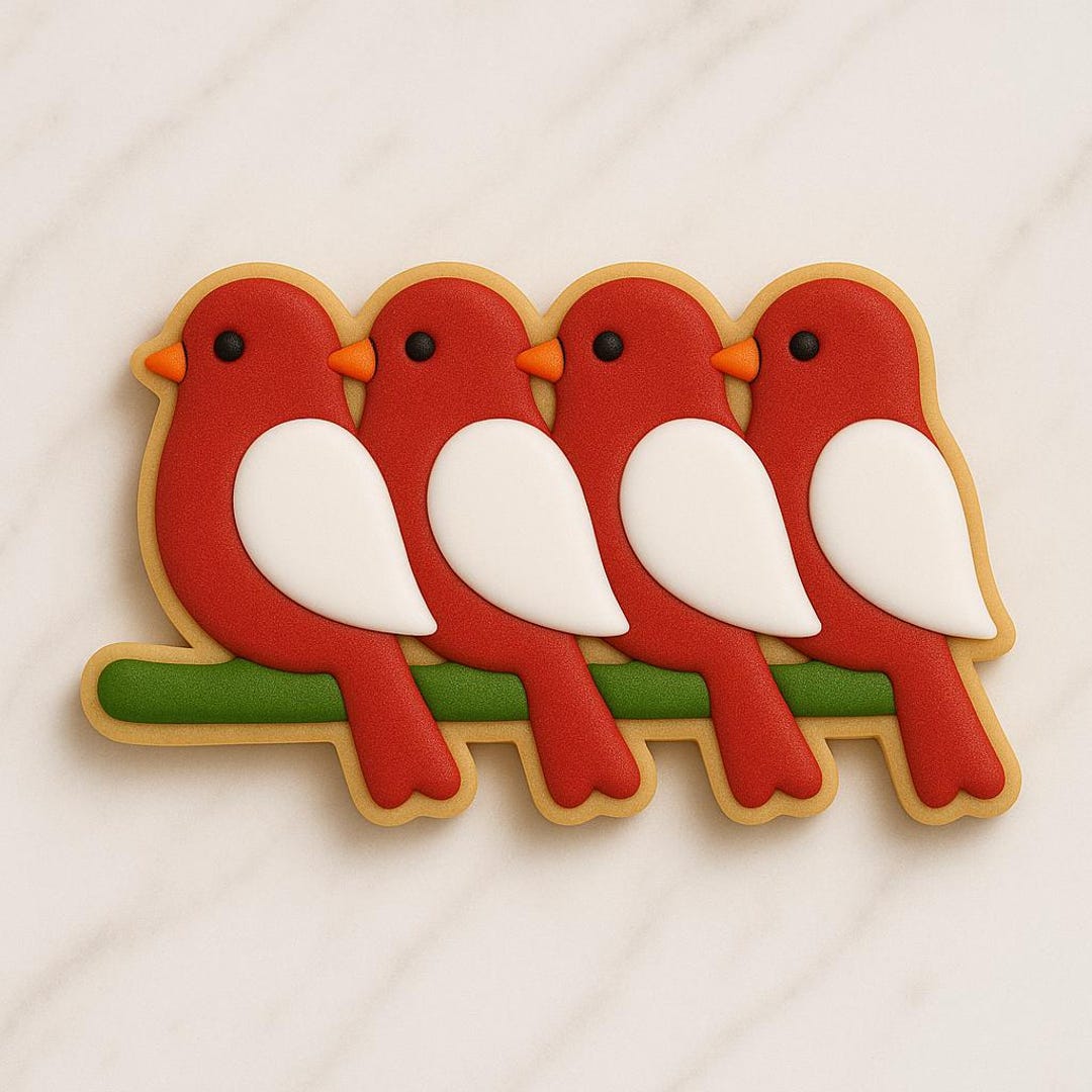 Four Calling Birds Cookie Cutter – 4th Day of Christmas – 12 Days of ...