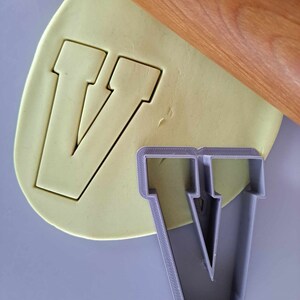Unique Varsity Sports Letter V Cookie Cutter. Letterman's Jacket ...