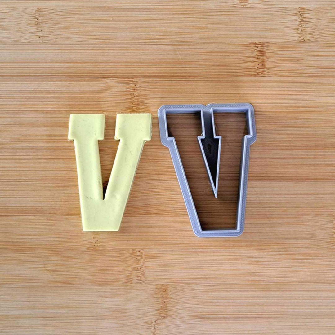 Unique Varsity Sports Letter V Cookie Cutter. Letterman's Jacket ...