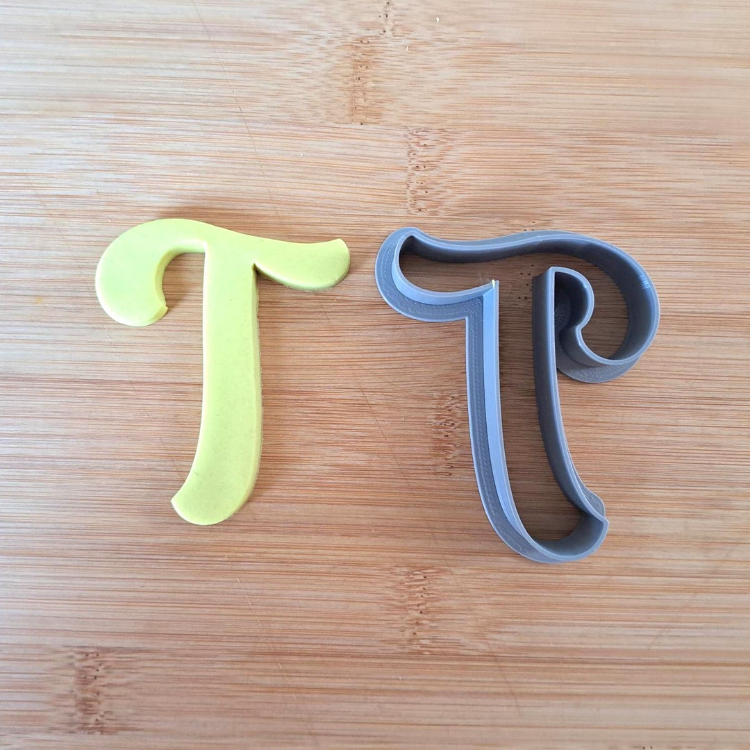 Uniquely Shaped Letter T Cookie Cutter. Initials Plaque Biscuit. 3D ...