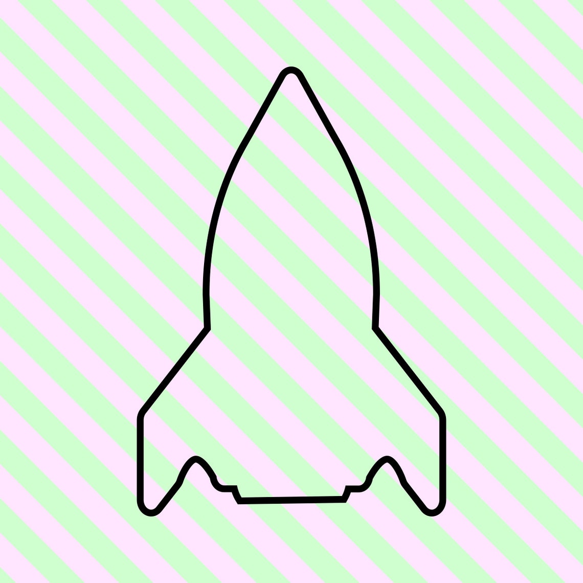 Retro Sci-fi Rocket Cookie Cutter. Great Little Boy Birthday Biscuit ...